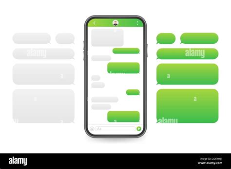 Chat Interface Application With Dialogue Window Clean Mobile Ui Design Concept Sms Messenger