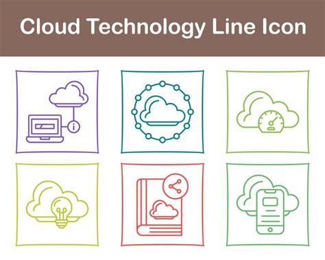 Cloud Technology Vector Icon Set Vector Art At Vecteezy