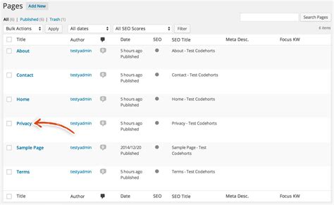 Blog Website All Pages Privacy Page WPLauncher