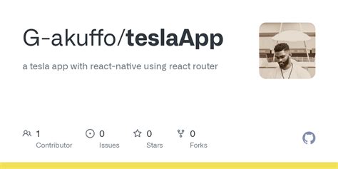 GitHub G Akuffo TeslaApp A Tesla App With React Native Using React Router