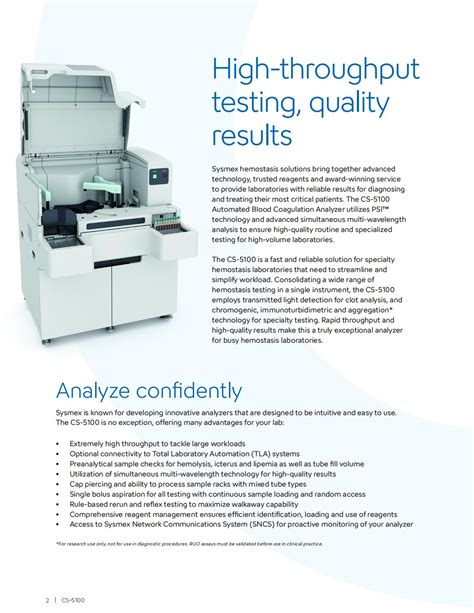 Med Shopping Original Sysmex Refurbished Medical Brand Cs5100