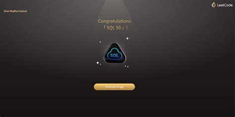 🚀 just completed leetcode sql 50 challenges madhav kumar