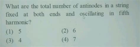 What Are The Total Number Of Antinodes In A String Fixed At Both Ends And