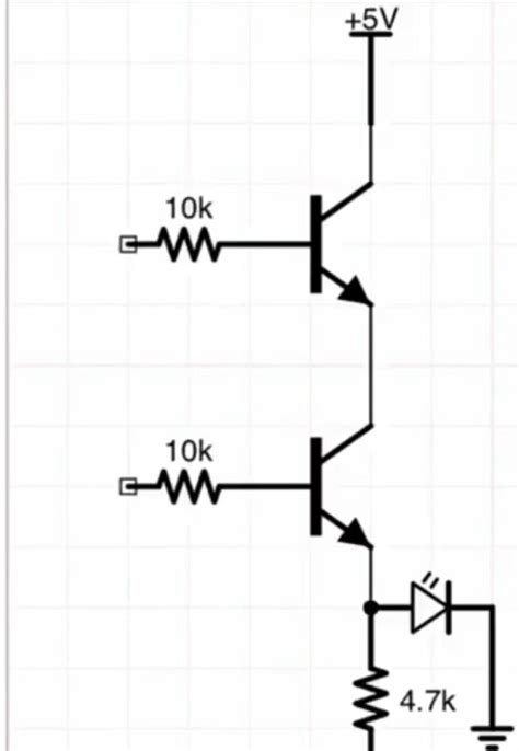 The Following Circuit Shows How To Connect The And Logic Gate With Transistors 2n2222 Now