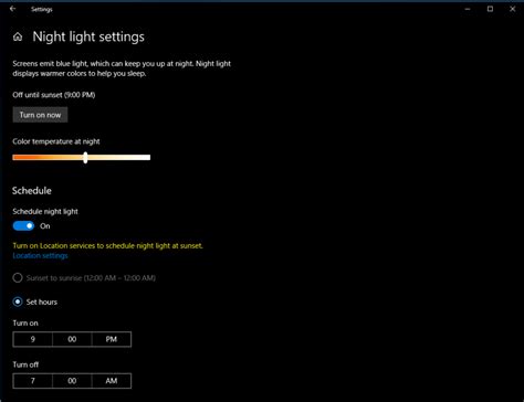 Enable Night Light Mode MSTechpages