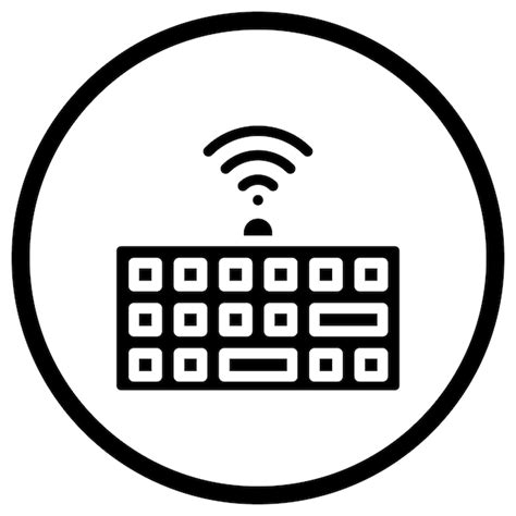 Premium Vector Wireless Keyboard Vector Icon Design Illustration