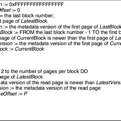 The Pseudo Code Of The Reverse First Page Scheme Download Scientific Diagram