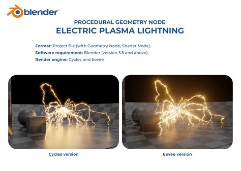 Lightning Electric Generator Procedural Geometry Nodes Superhive Formerly Blender Market