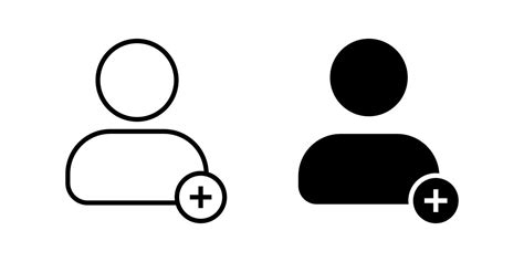 add user icon set add new user sign for mobile concept and web design