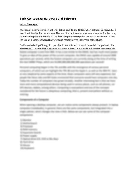 Solution Basic Concepts Of Hardware And Software Studypool