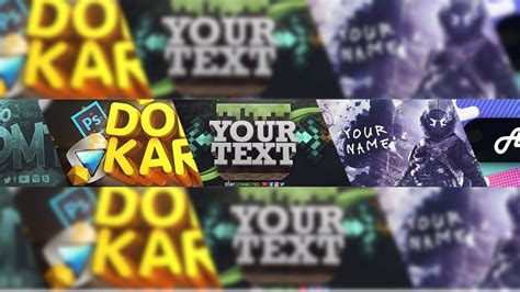 БЕСПЛАТНЫЕ ШАПКИ ДЛЯ ЮТУБ КАНАЛА 1 Youtube