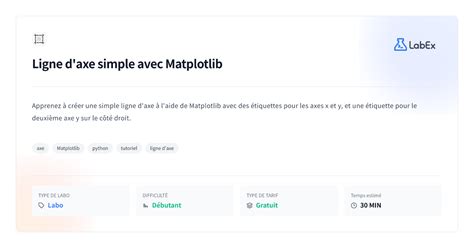 Ligne Daxe Simple Avec Matplotlib Labex