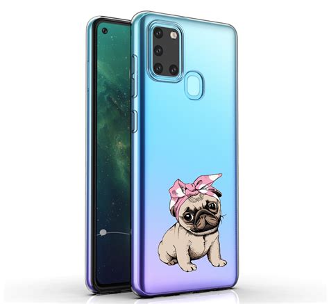 Samsung Galaxy A21S Transparant Siliconen Hoesje Hondje Samsung Nieuwetelefoonhoesjes Nl