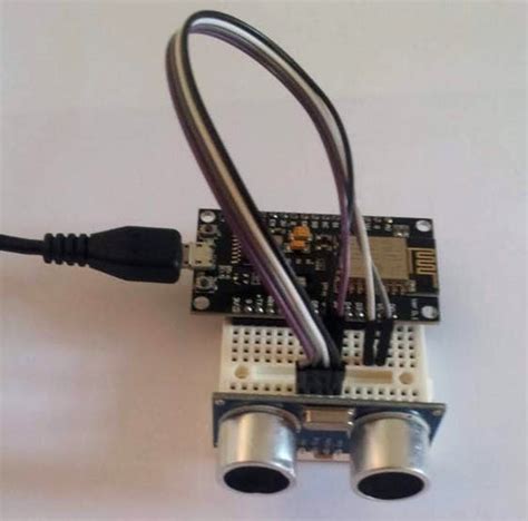 Asksensors How To Monitor The Distance Using An Hc Sr04 Ultrasonic Sensor And Esp8266 And Cloud