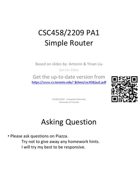 H05 Csc458 Tutorial Ii Pdf Computer Network Network Layer Protocols