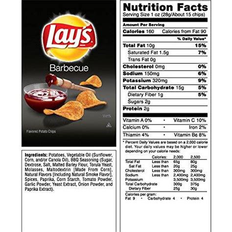 Lays Barbecue Nutrition Facts At Lara Roberts Blog