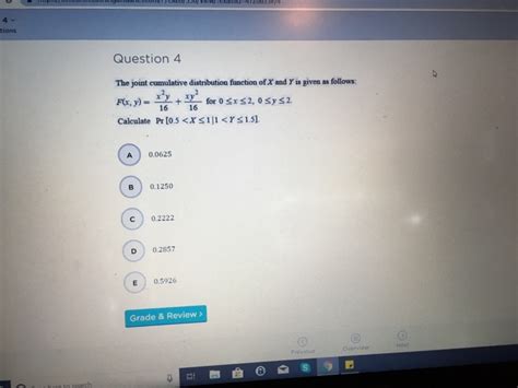 Solved Tions Question 4 The Joint Cumulative Distribution