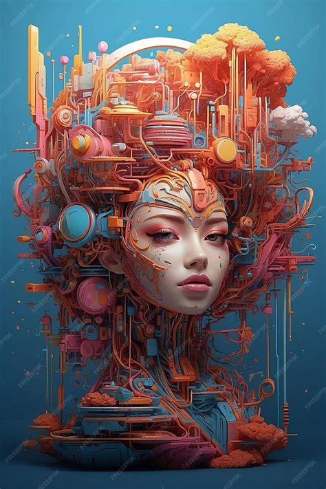 Premium Photo A Meticulously Crafted Digital Artwork Showcasing A Mesmerizing Blend Of