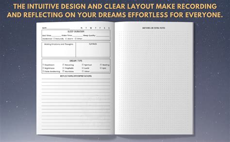 Dream Journal Notebook Diary For Sleep And Dreaming With Guided