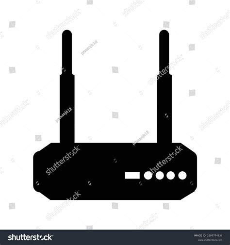 Modem Wireless Router Internet Icon Black Stock Vector Royalty Free 2197774837 Shutterstock