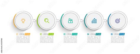 Minimal Business Infographics Template Timeline With 5 Steps Options And Marketing Icons
