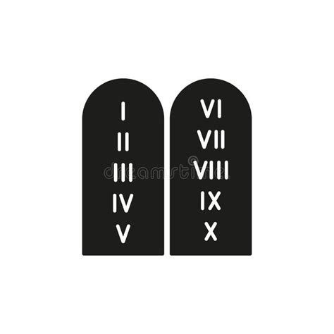 Commandments Icon Ten Commandments Of The Tablet Vector Illustration