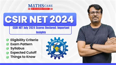 Csir Net July 2024 Scores Declared Important Insights
