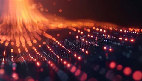 Futuristic Data Visualization With Abstract Technology Background Stock Illustration