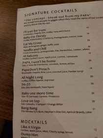 Cocktail Menu Full Of Sexual Innuendos Meme Guy