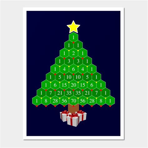 pascal s triangle math christmas tree art print