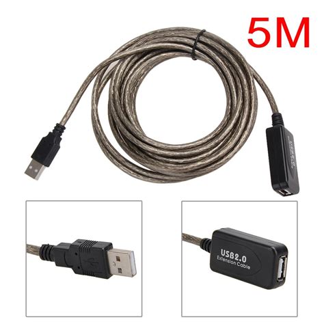 M USB Male To Female Built In IC Dual Shielding USB Extension Cable Dropshipper