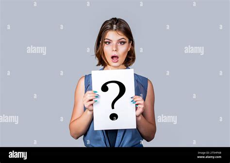 Girl Question Woman With Doubtful Expression And Question Marks Thinking Woman Getting