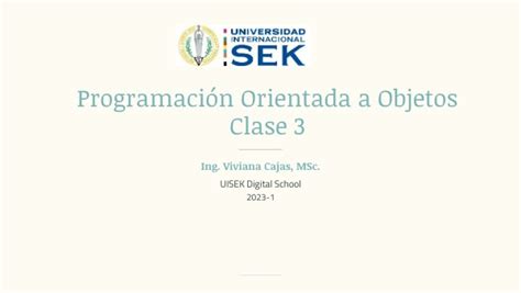 Poo Clase3 Uml Genially