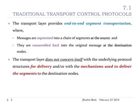 Transport Control Protocols For Wireless Sensor Networks Pptx