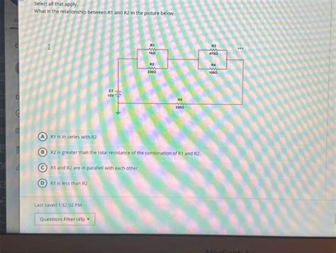 Solved Select All That Apply What Is The Relationship Chegg Com