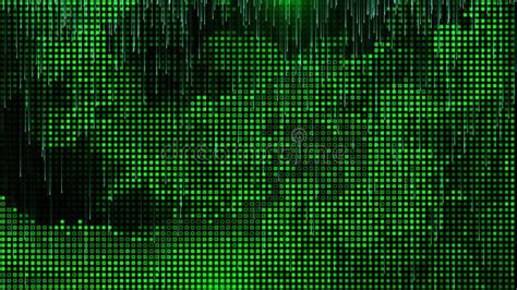 Abstract Green Particles Background Particle Flow With Point Landscape