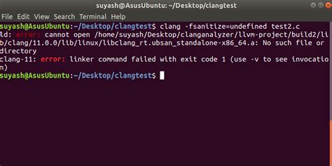 libclang rt ubsan standalone x86 64 a no such file or directory