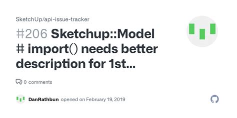 sketchup model import needs better description for 1st argument