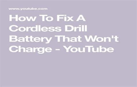 How to Fix Cordless Drill Batteries: Simple Step-by-Step Guide – Tools ...