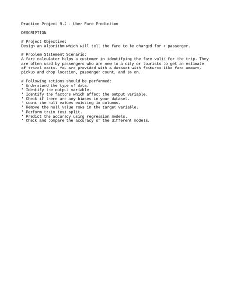 Uber Fare Prediction Pdf