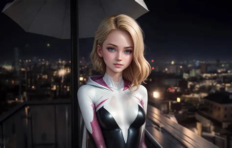 Обои Girl Gwen Spider Gwen Stacy Spider Gwen Ai Generated на