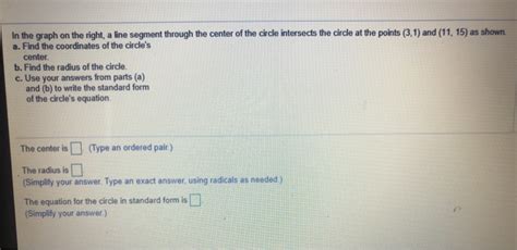 Solved In The Graph On The Right A Line Segment Through The