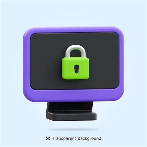 Premium Psd Psd 3d Rendering Of Computer Security