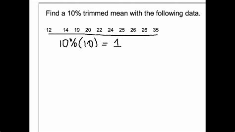 Trimmed Mean Formula
