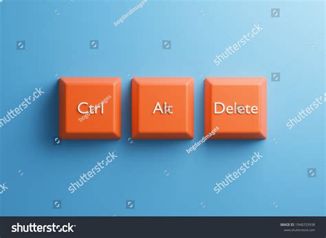 Control Alt Delete Keys Computer Keyboard Stock Illustration 1948253938