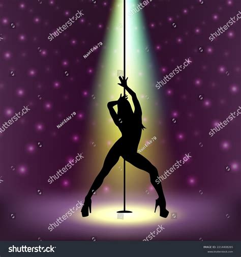 Sexy Pole Dancer On Night Club Stock Vector Royalty Free 2214408265 Shutterstock