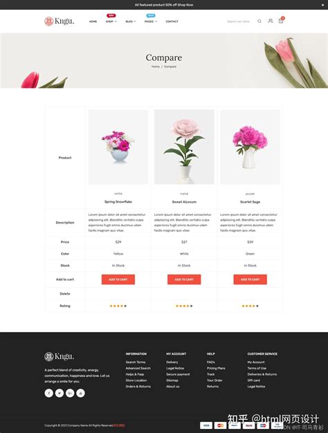 计算机毕业设计htmlcssjavascript——基于html花店购物网站项目的设计与实现 知乎
