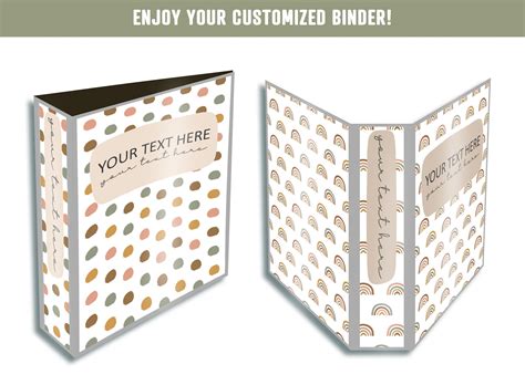 Powerpoint Binder Covers Printable Editable Brown And Etsy