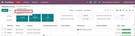 Purchase Agreement Management In Odoo Purchase Module