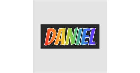 First Name Daniel Fun Rainbow Coloring Name Tag Zazzle